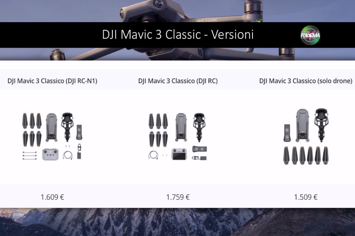 DJI Mavic 3 Classic: il nuovo drone leggero e low-cost.